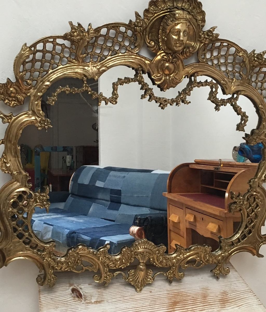 Espejo bronce niño. | Reciclandoenelatico