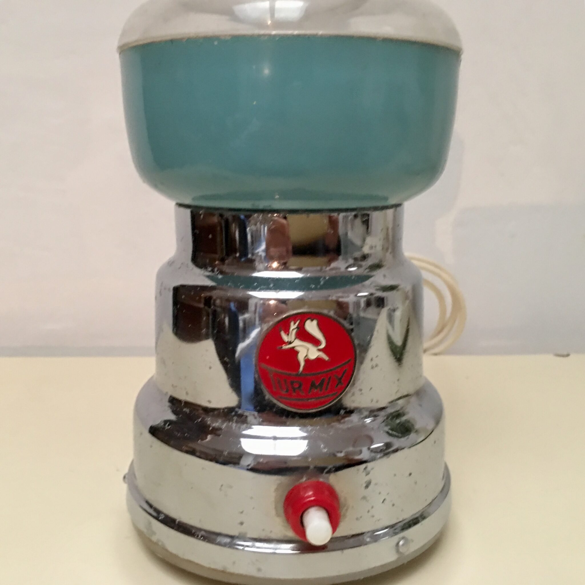 Molinillo de cafe antiguo marca túrmix, color azul | reciclandoenelatico